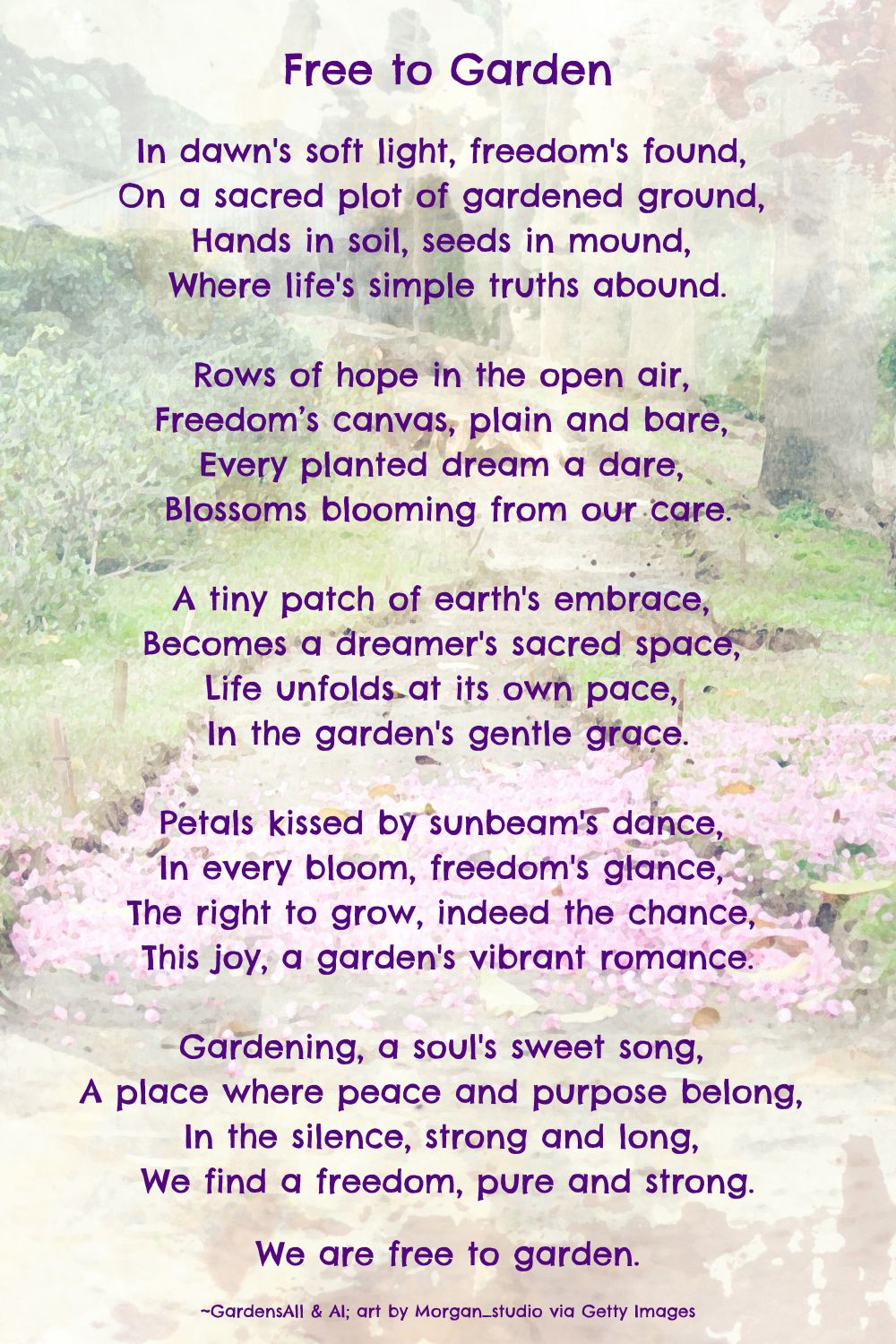 Freedom Poems for Gardeners and Plant Lovers - GardensAll